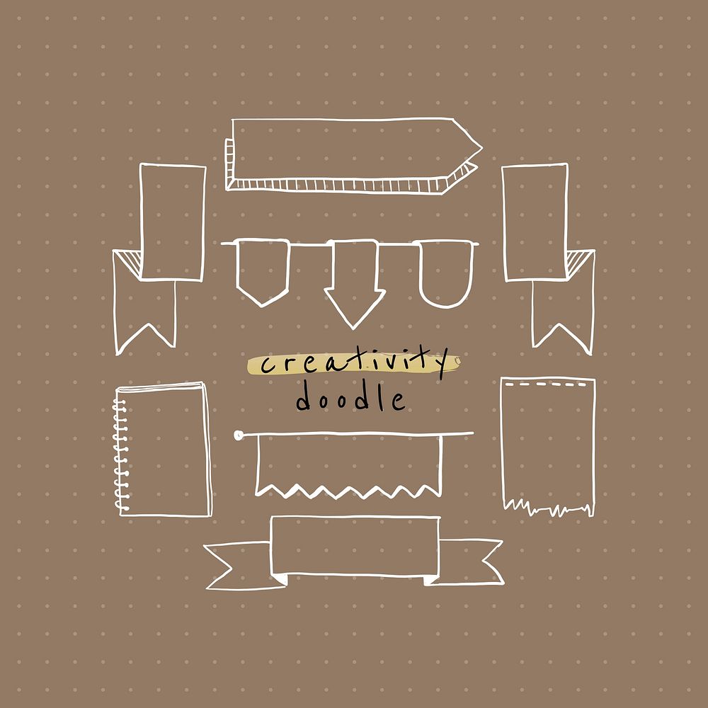 Creative doodle banner design vector | Premium Vector - rawpixel