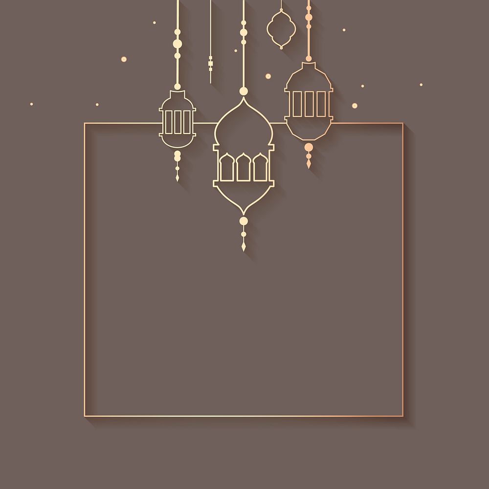 Ramadan Mubarak frame lantern vector | Premium Vector - rawpixel