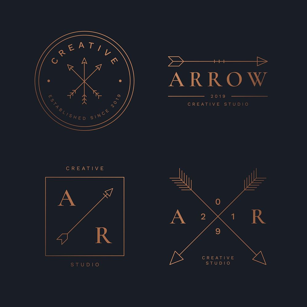 Branding arrow badge design collection | Premium Vector - rawpixel