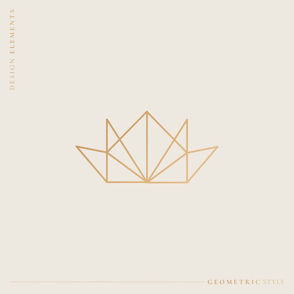Luxurious geometric crown design vector | Premium Vector - rawpixel