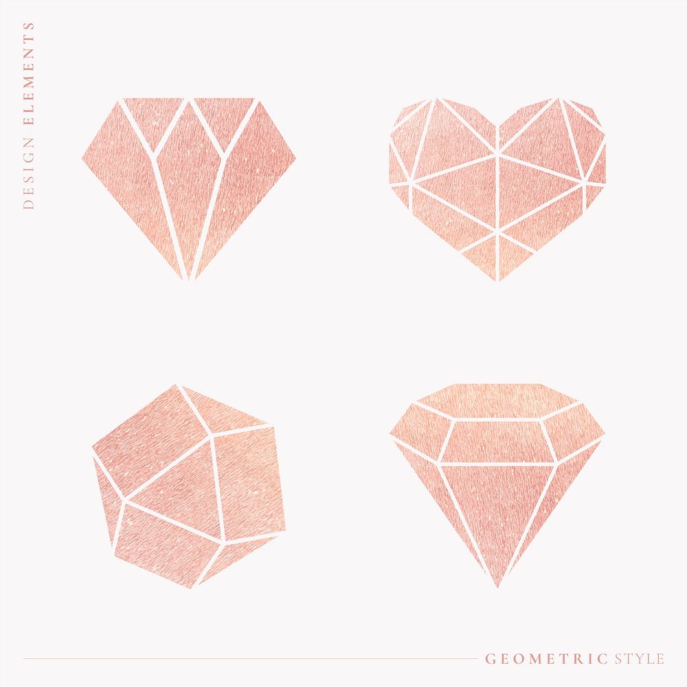Shimmering geometric design element collection | Premium Vector - rawpixel
