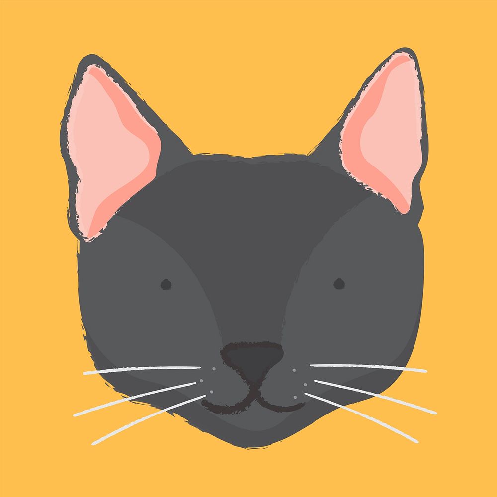 Illustration of a cat's head | Premium Vector Illustration - rawpixel