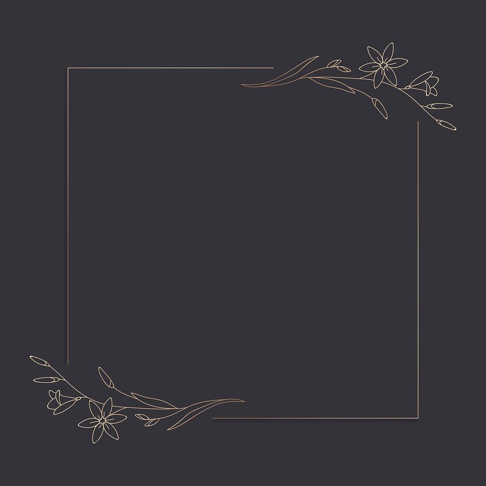 Hand drawn flower frame background | Premium Vector - rawpixel