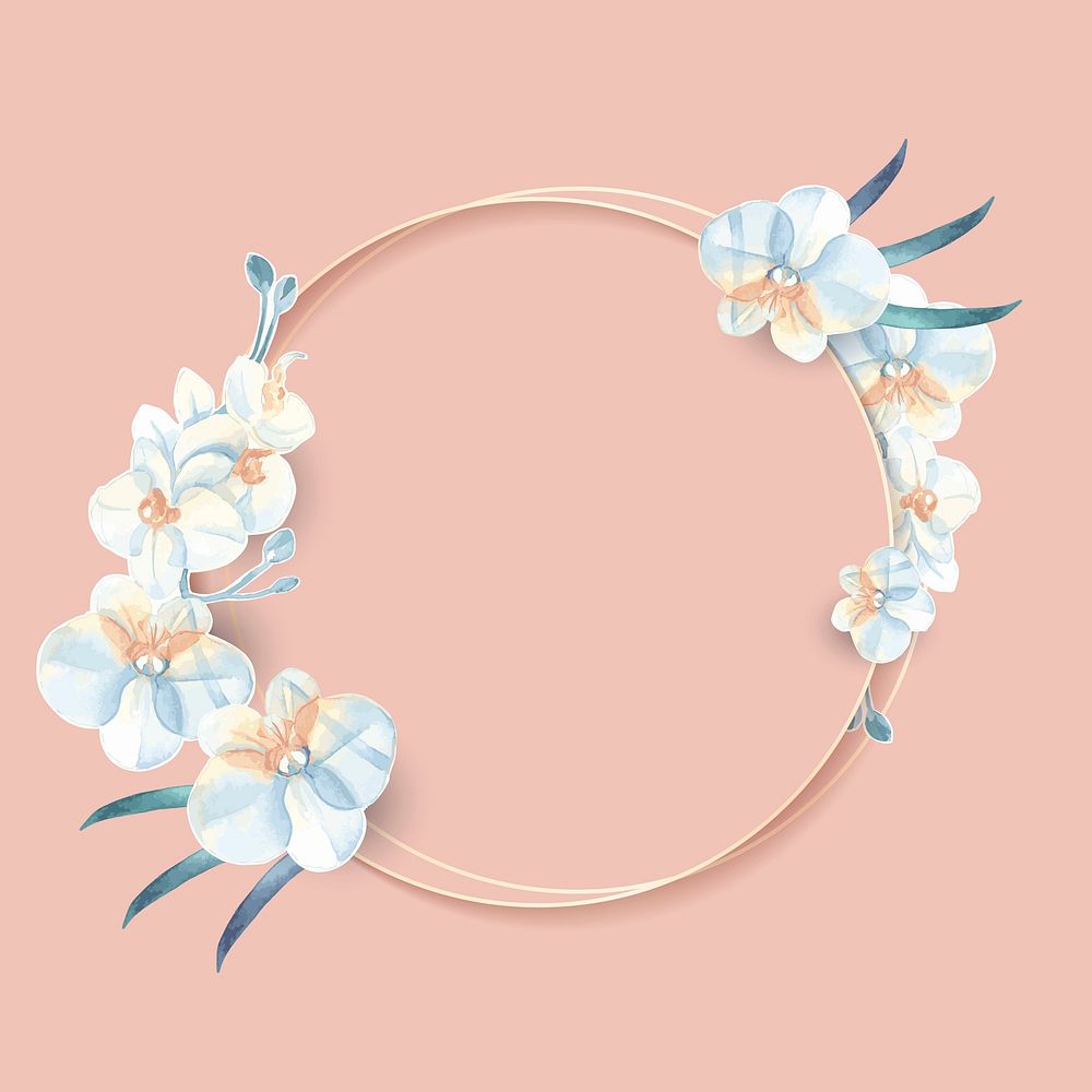 Round gold flower frame vector | Premium Vector - rawpixel