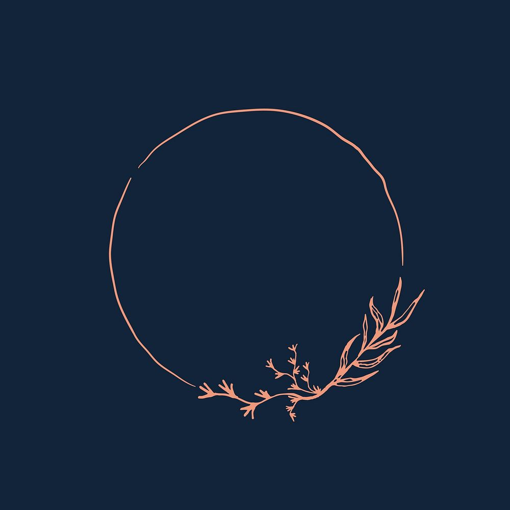 Round floral frame element vector | Premium Vector - rawpixel