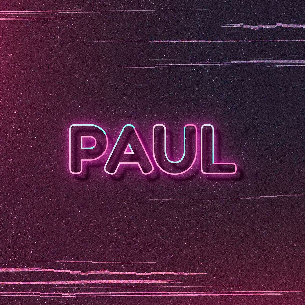 Paul name font block letter | Free Photo - rawpixel