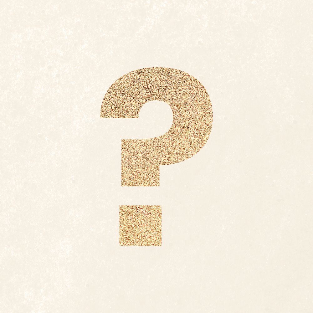 Glitter gold question mark typography | Free PSD - rawpixel