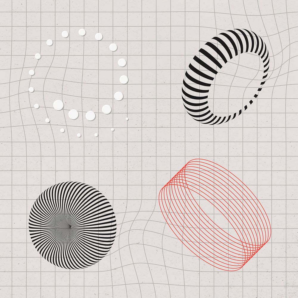 Abstract 3D design elements collection | Premium Vector - rawpixel