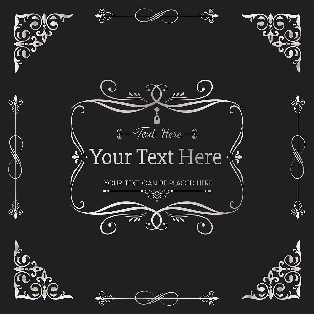 Decorative calligraphic ornament banner vector | Premium Vector - rawpixel