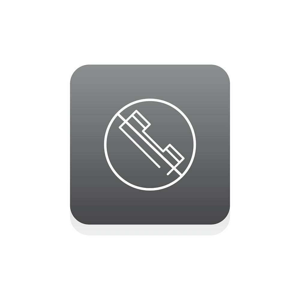 Vector of mute telephone icon | Free Vector - rawpixel