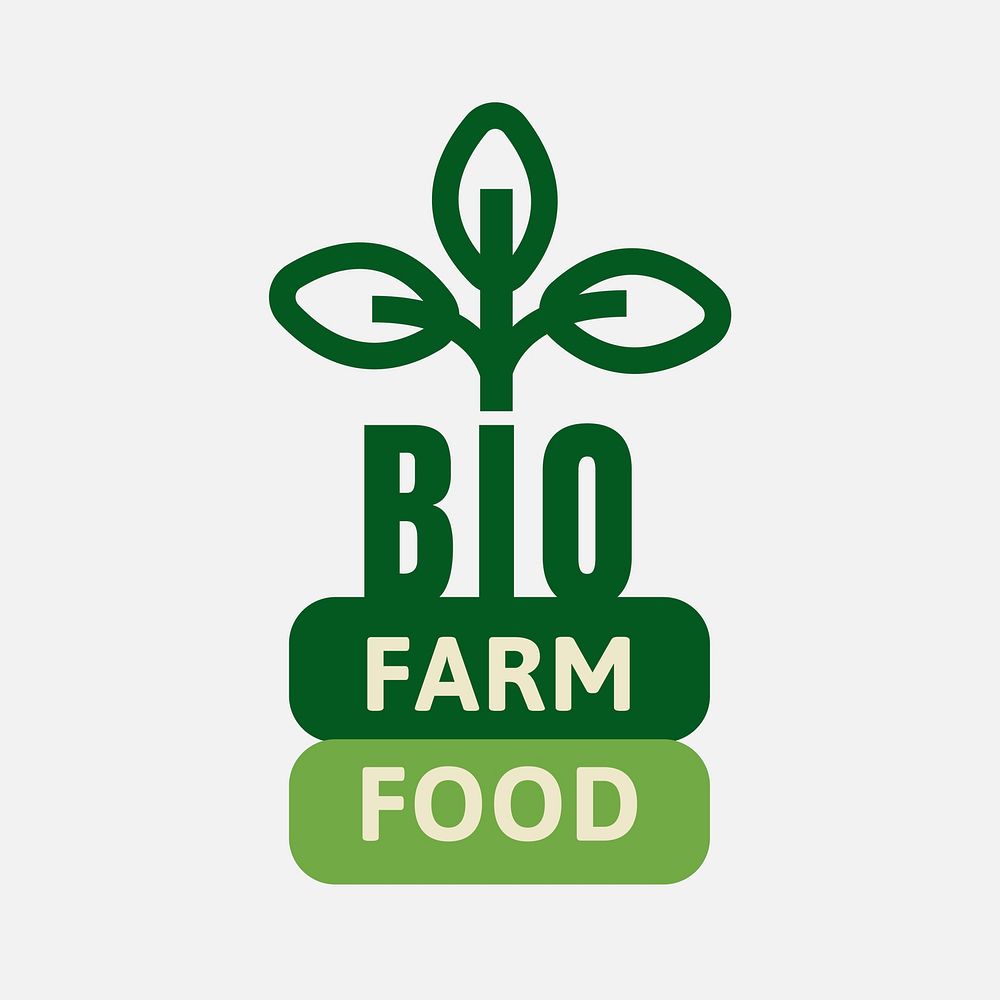 Bioproducts business logo vector food | Premium Vector - rawpixel
