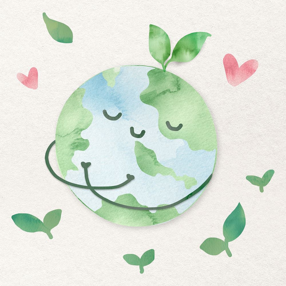 Peaceful earth psd design element | Premium PSD - rawpixel