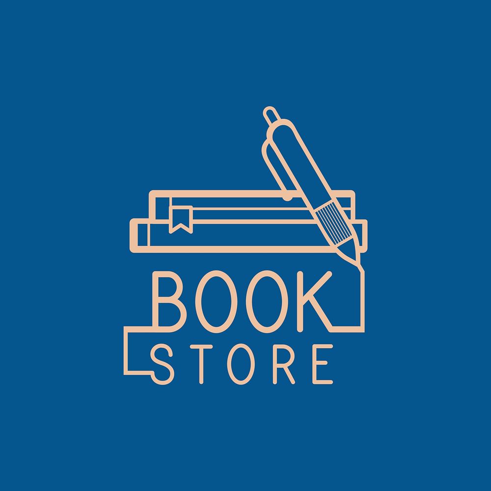 Bookstore and papers logo vector | Free Vector - rawpixel