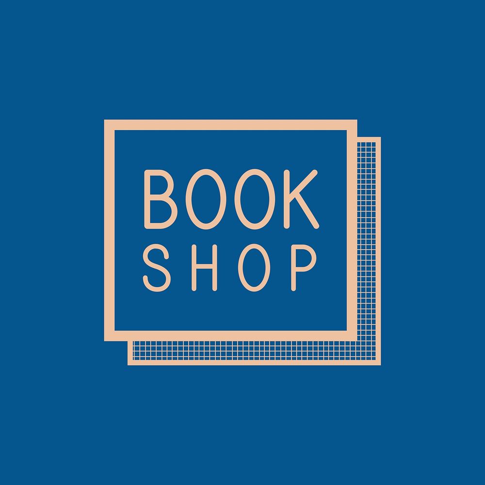 Bookshop square sign icon vector | Premium Vector - rawpixel