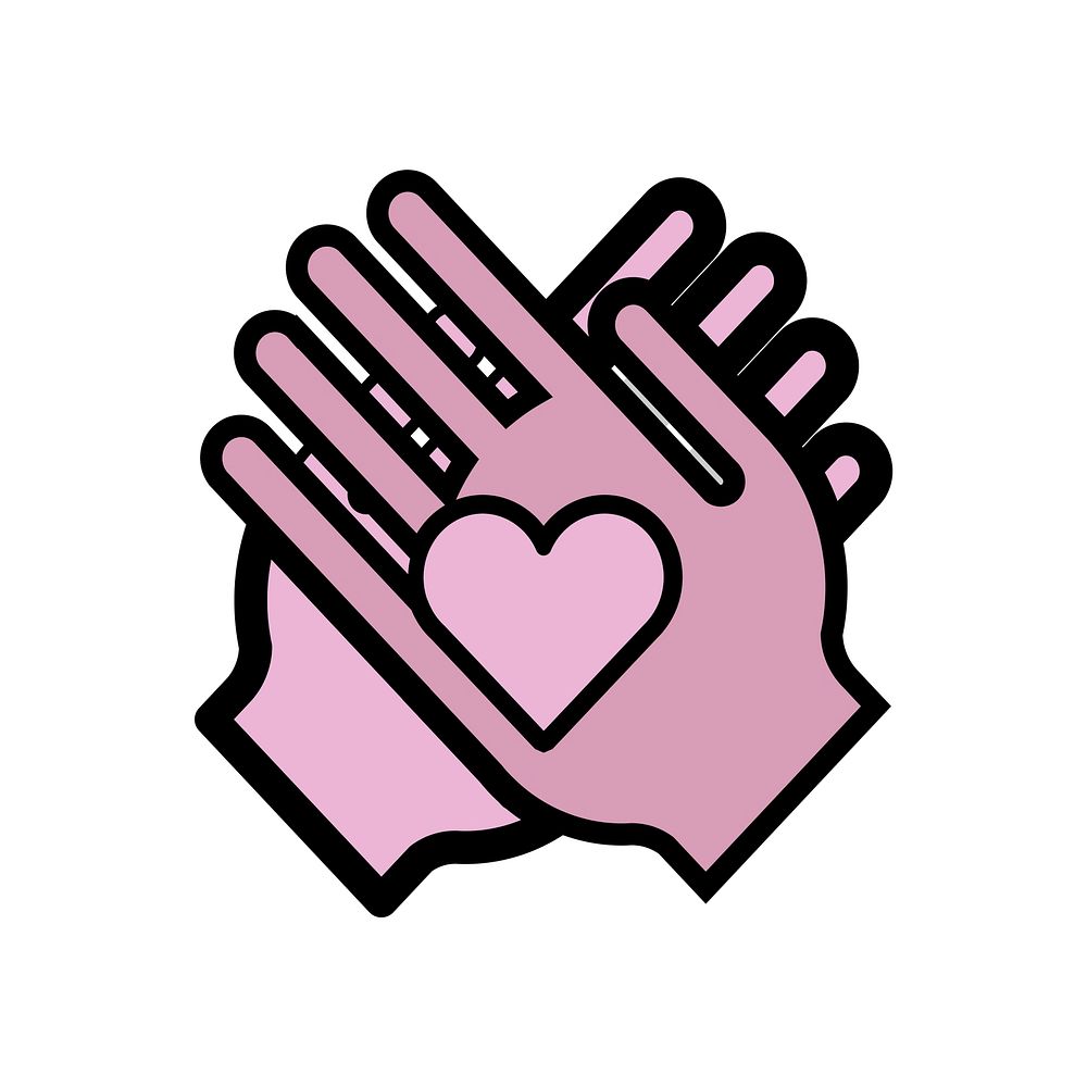 Illustration helping hands support icons | Free Vector - rawpixel