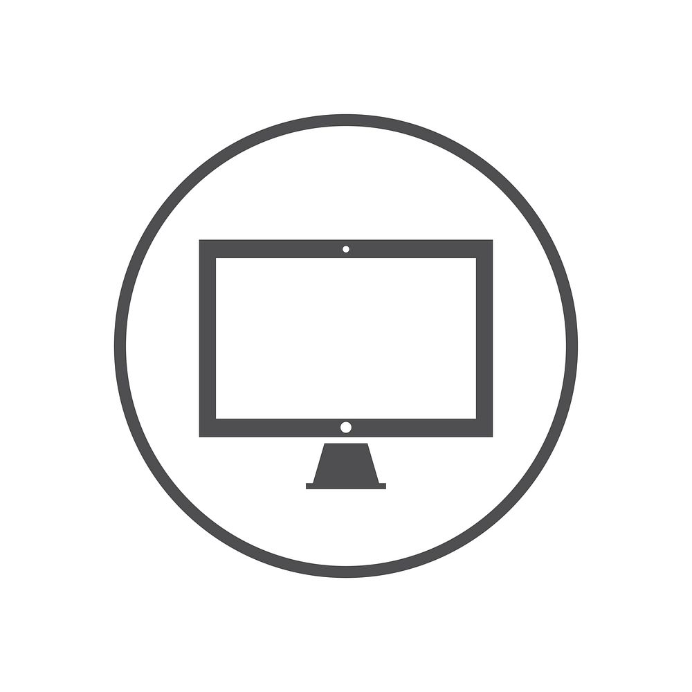 Illustration of computer icon vector | Free Vector - rawpixel