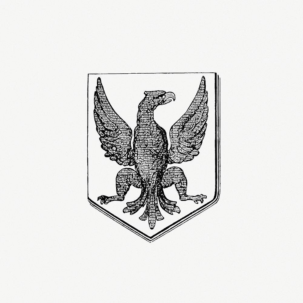 Bird shield, heraldic design book | Free Photo Illustration - rawpixel