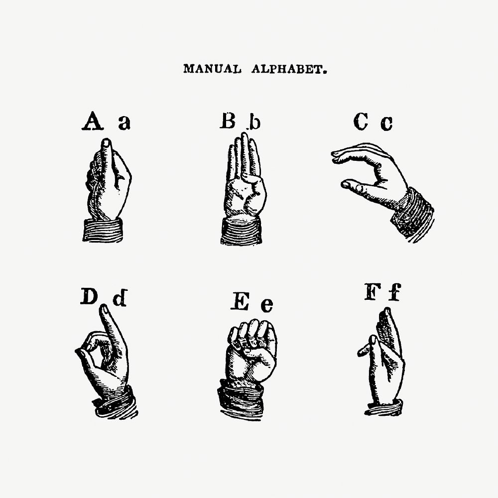Drawing of sign language | Premium PSD - rawpixel