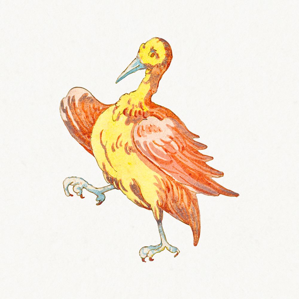 Vintage yellow bird design element | Premium Photo Illustration - rawpixel