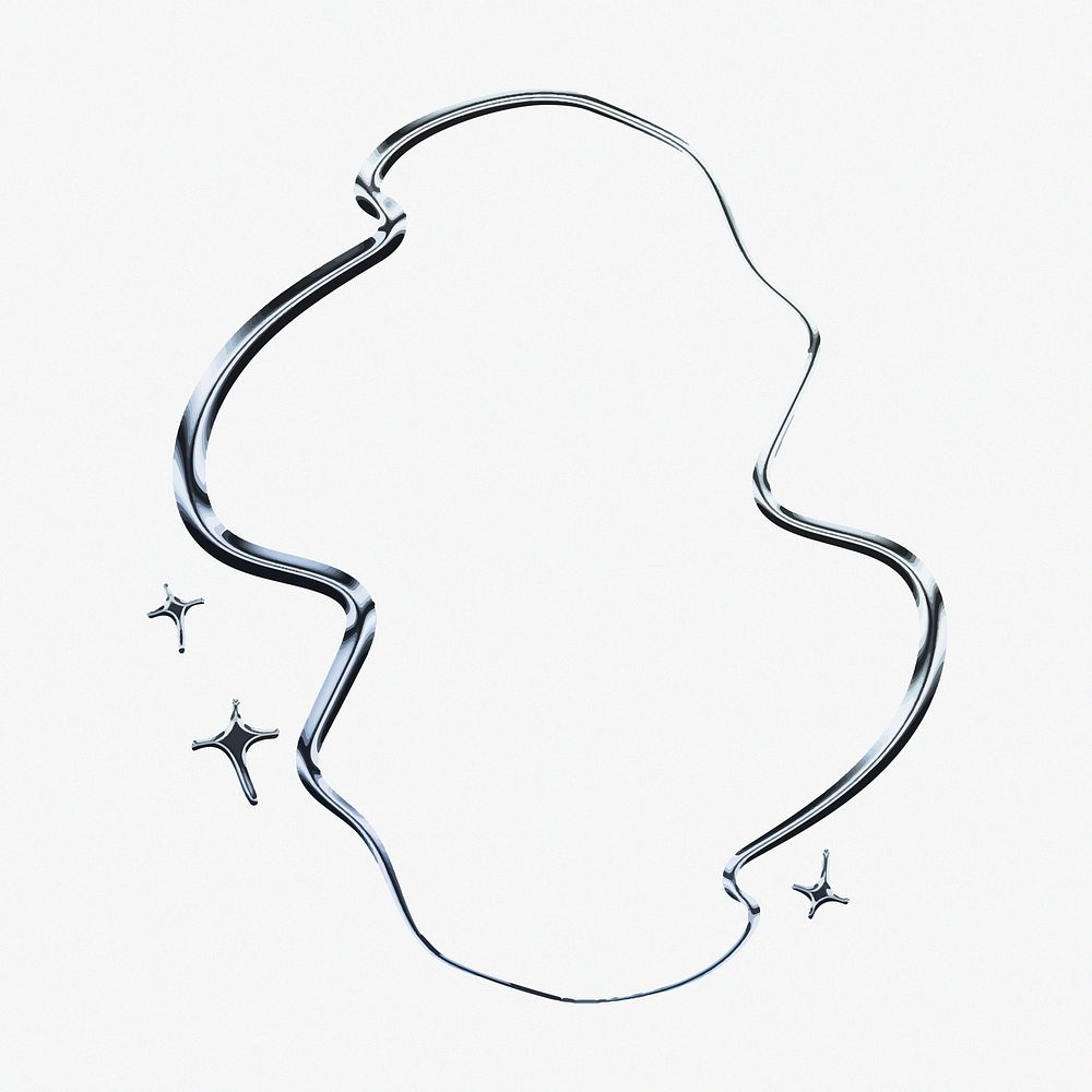 Liquid metal frame shape vector | Premium Vector - rawpixel