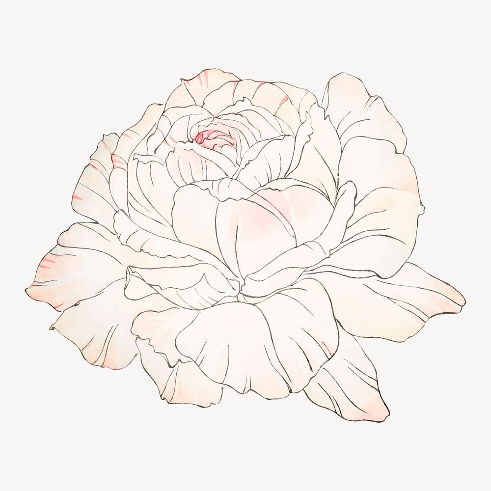 Rose collage element, vintage Japanese | Premium Vector Illustration ...