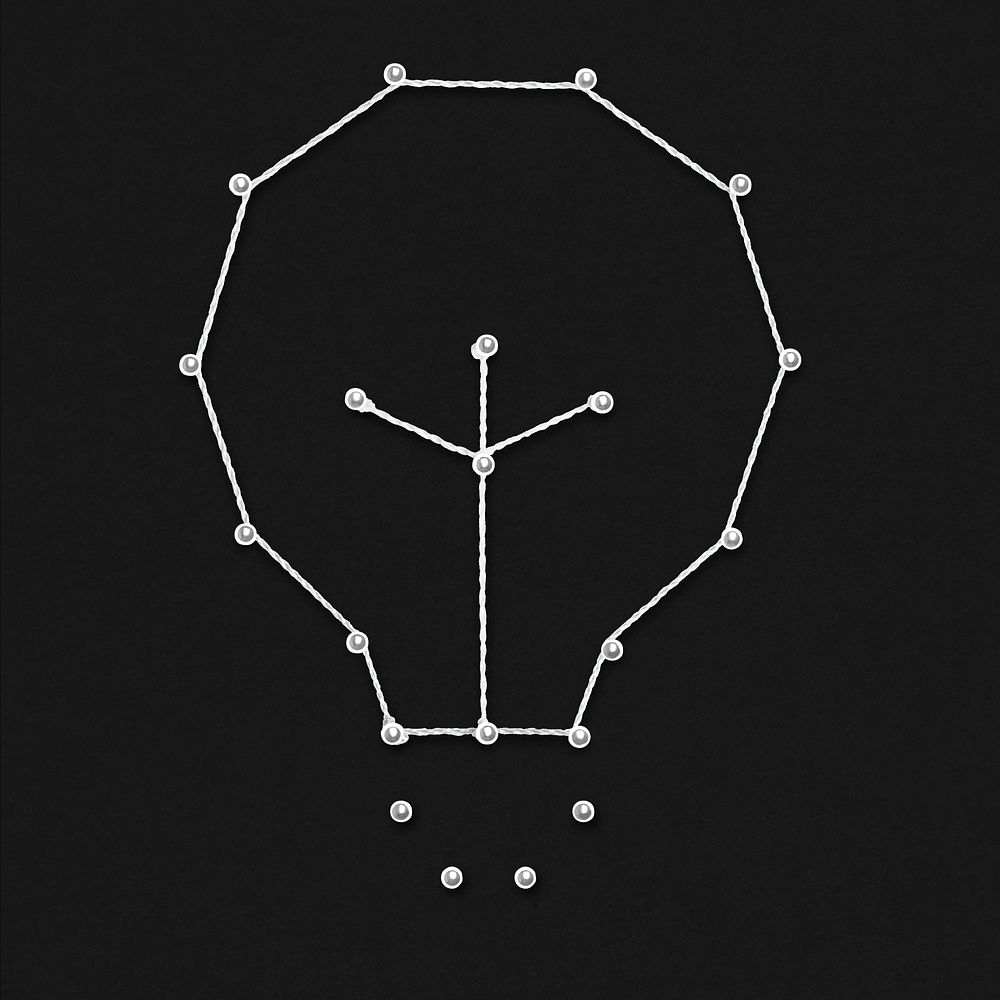 Lightbulb connecting dots, abstract geometric | Free Photo - rawpixel