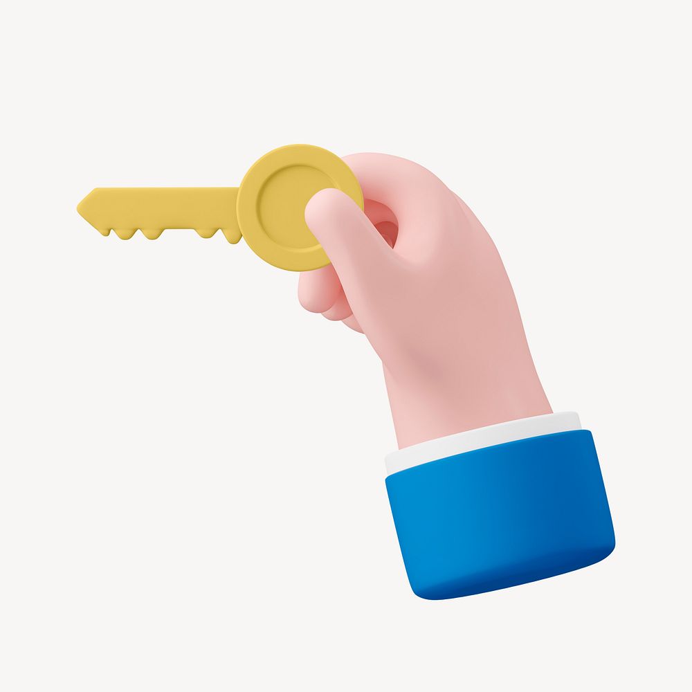 Hand holding key clipart, real | Free Photo - rawpixel