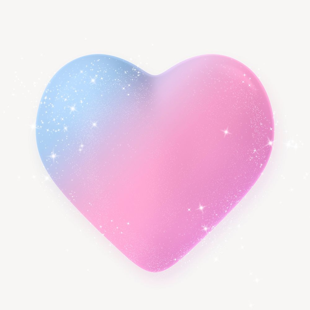 3D heart shape sticker, love, | Free Photo Illustration - rawpixel