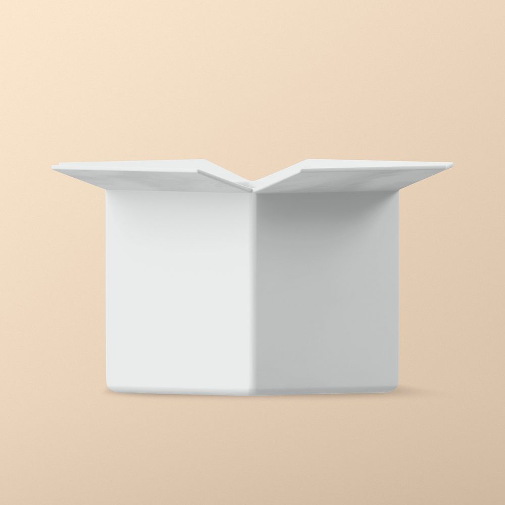 White open box, 3D package | Free Photo Illustration - rawpixel