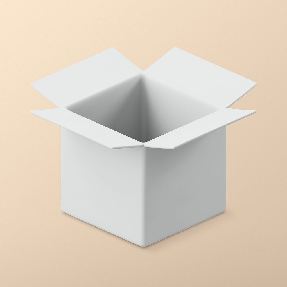 White open box, 3D package | Free Photo Illustration - rawpixel