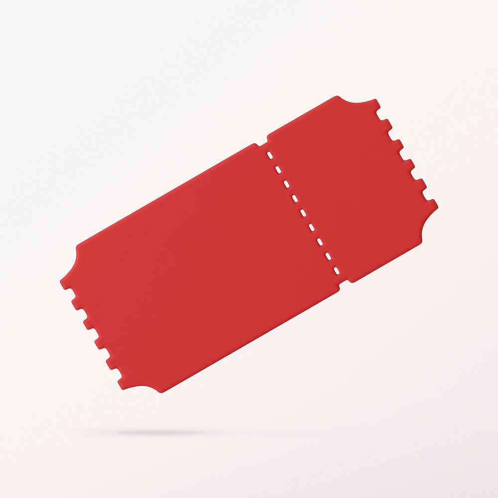 3D raffle ticket clipart, red | Premium PSD Illustration - rawpixel
