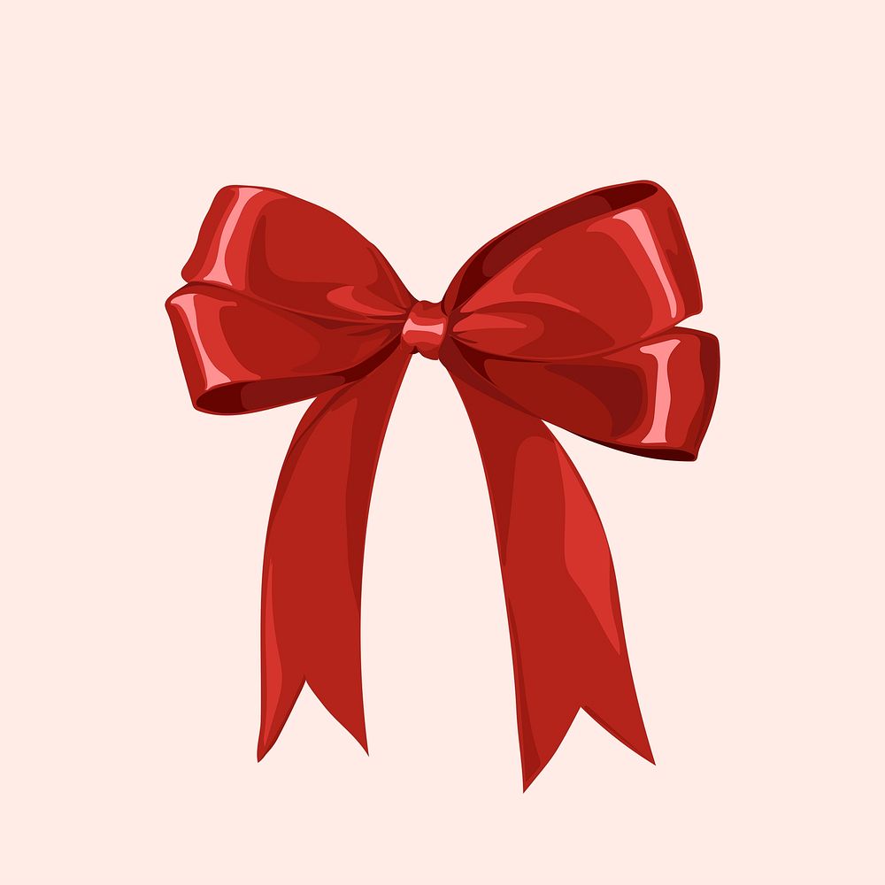 Red ribbon collage element, aesthetic | Premium PSD - rawpixel