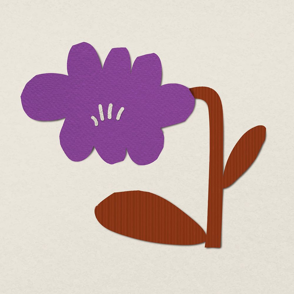 Colorful flower sticker, paper craft | Vector - rawpixel