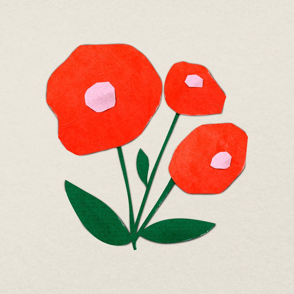 Colorful flower sticker, paper craft | Premium Vector - rawpixel
