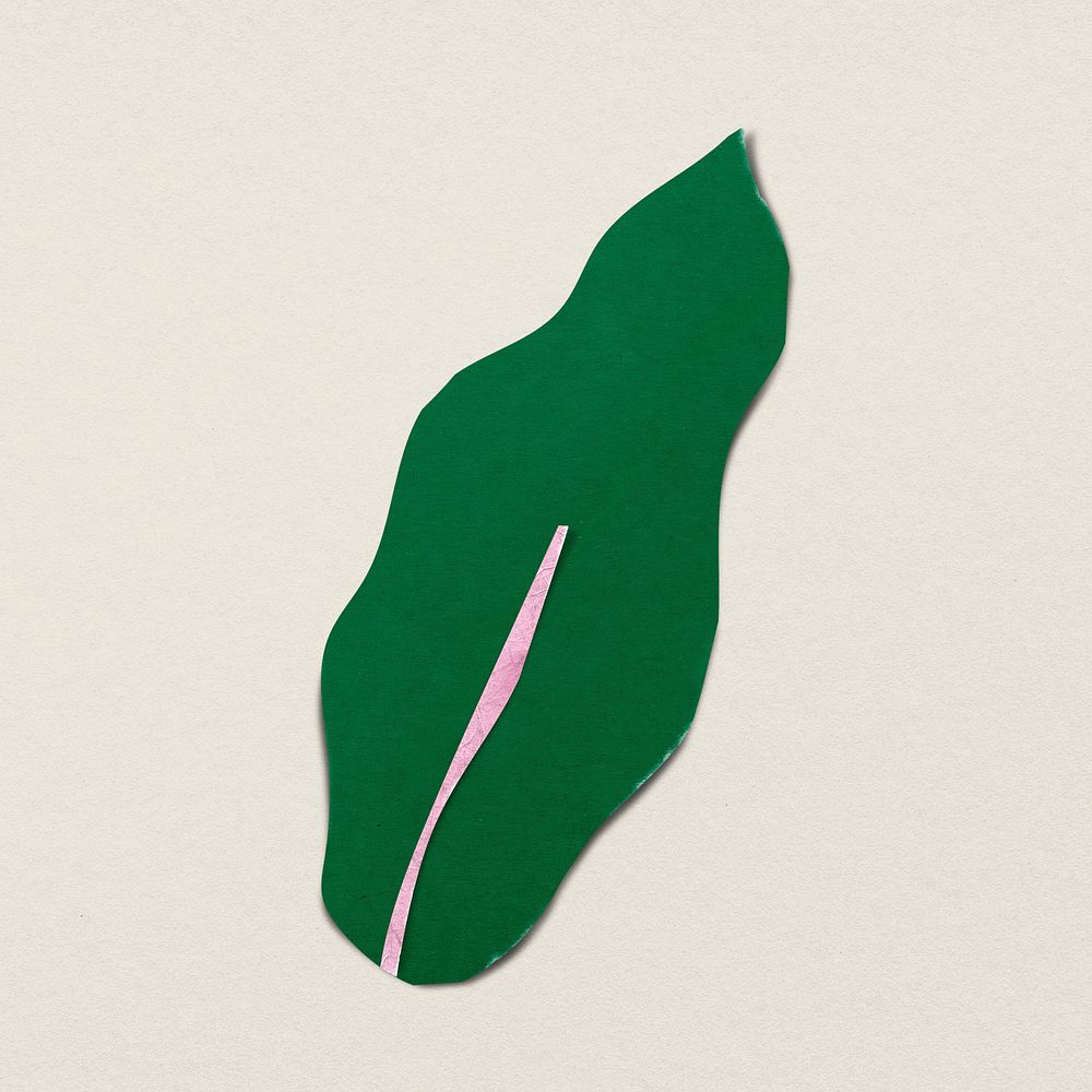 Green leaf sticker, paper craft | Premium PSD - rawpixel
