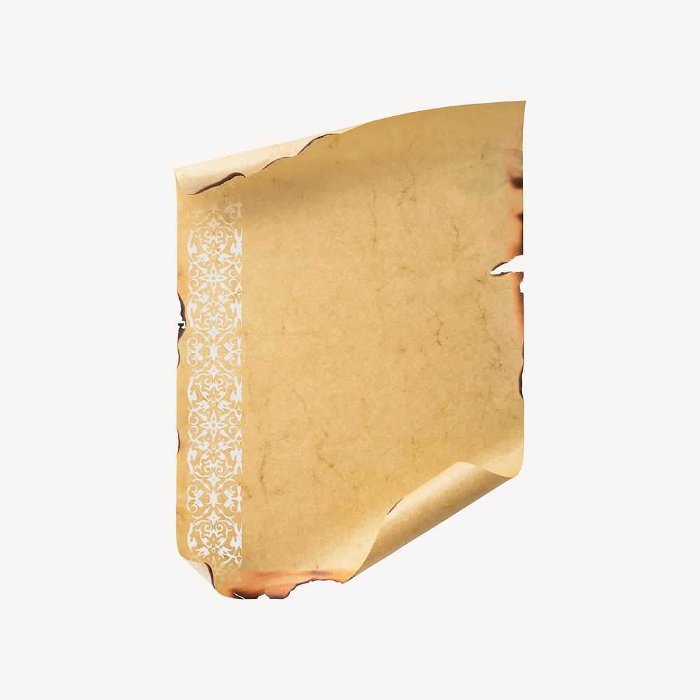 Burnt vintage scroll vector | Premium Vector - rawpixel