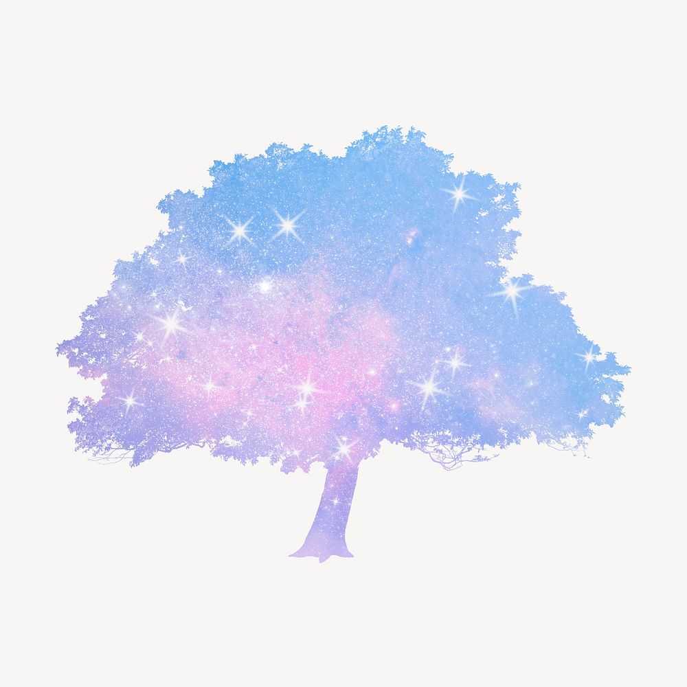 Holographic tree, aesthetic design isolated | Premium PSD - rawpixel