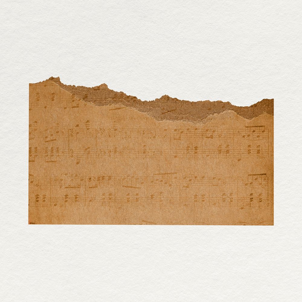 Ripped music sheet sticker, vintage | Free Photo - rawpixel