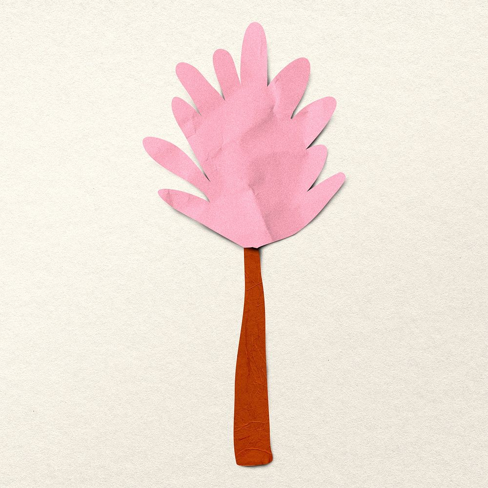 Paper craft tree, nature collage | Premium PSD - rawpixel