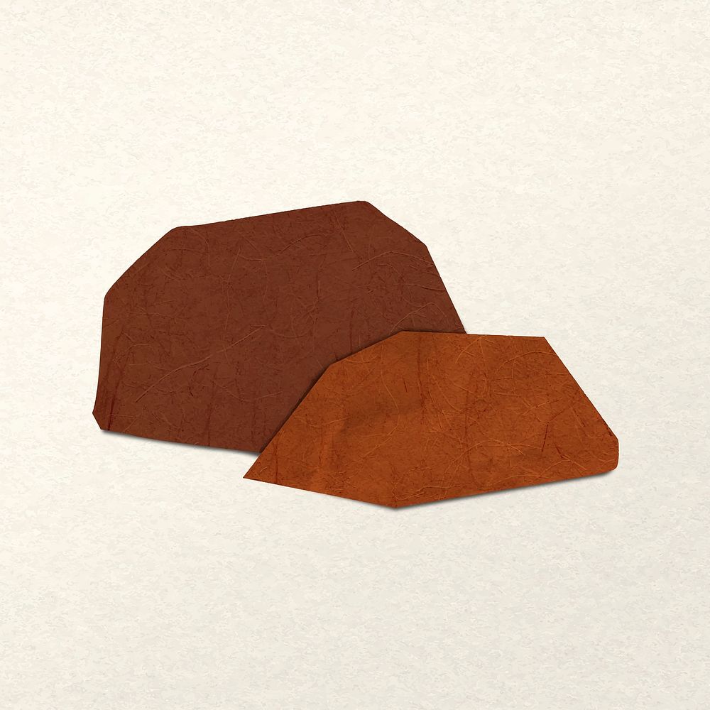 Brown rocks, nature paper craft | Premium Vector - rawpixel