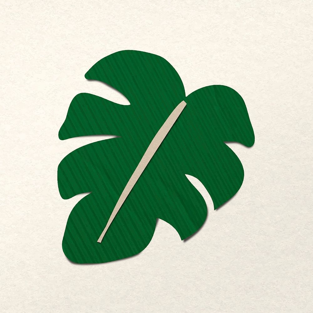 Monstera leaf, paper craft plant | Premium Vector - rawpixel