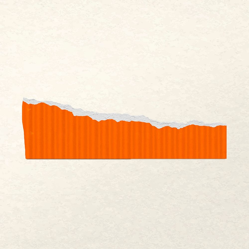 Ripped orange paper, collage element | Premium Vector - rawpixel