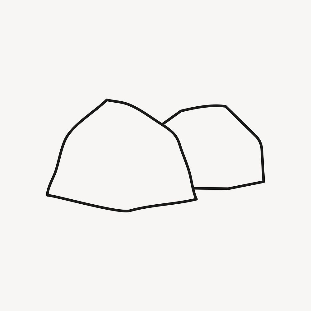 Abstract shape, outline collage element | Premium PSD - rawpixel