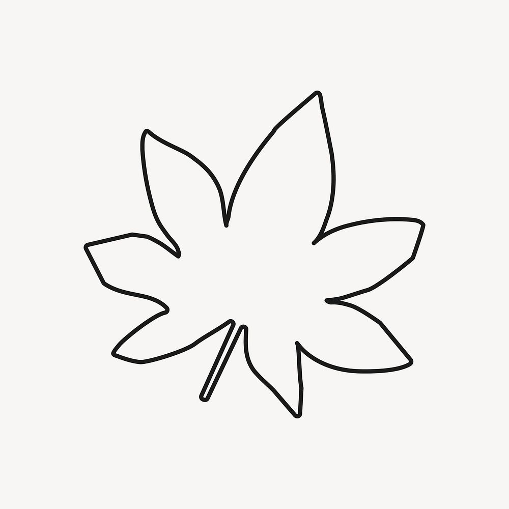 Maple leaf doodle, nature collage | PSD - rawpixel