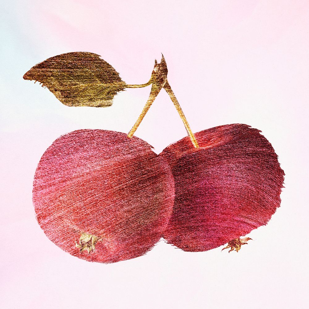 Hand drawn cherries brush stroke | Premium PSD - rawpixel