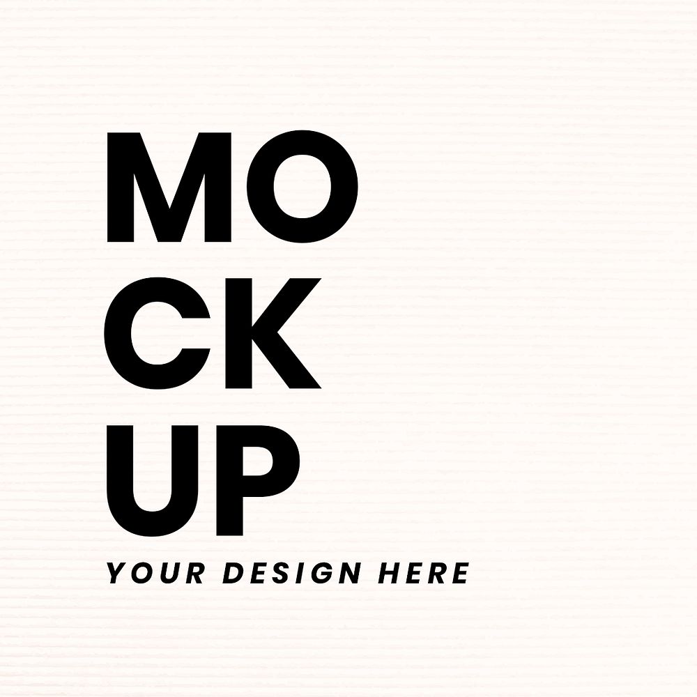 Mockup black typography psd design | Premium PSD Template - rawpixel