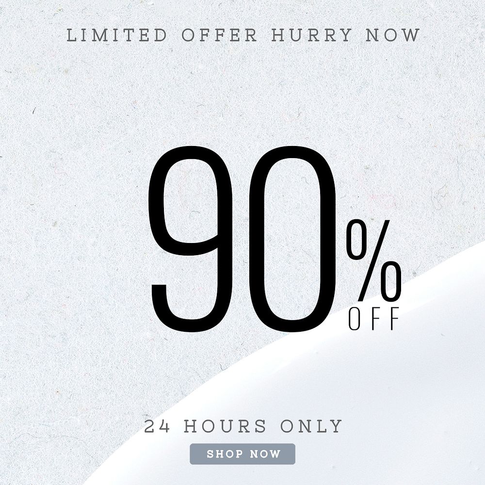 Limited offer psd 90% blue | Premium PSD Template - rawpixel