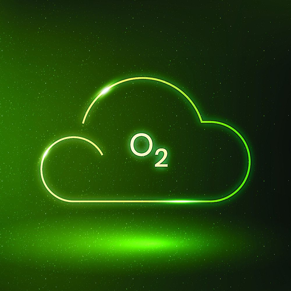 Cloud O2 icon vector oxygen | Premium Vector - rawpixel