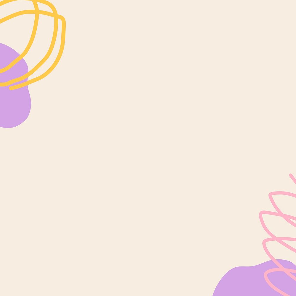 Cute beige background, memphis border | Free Photo - rawpixel