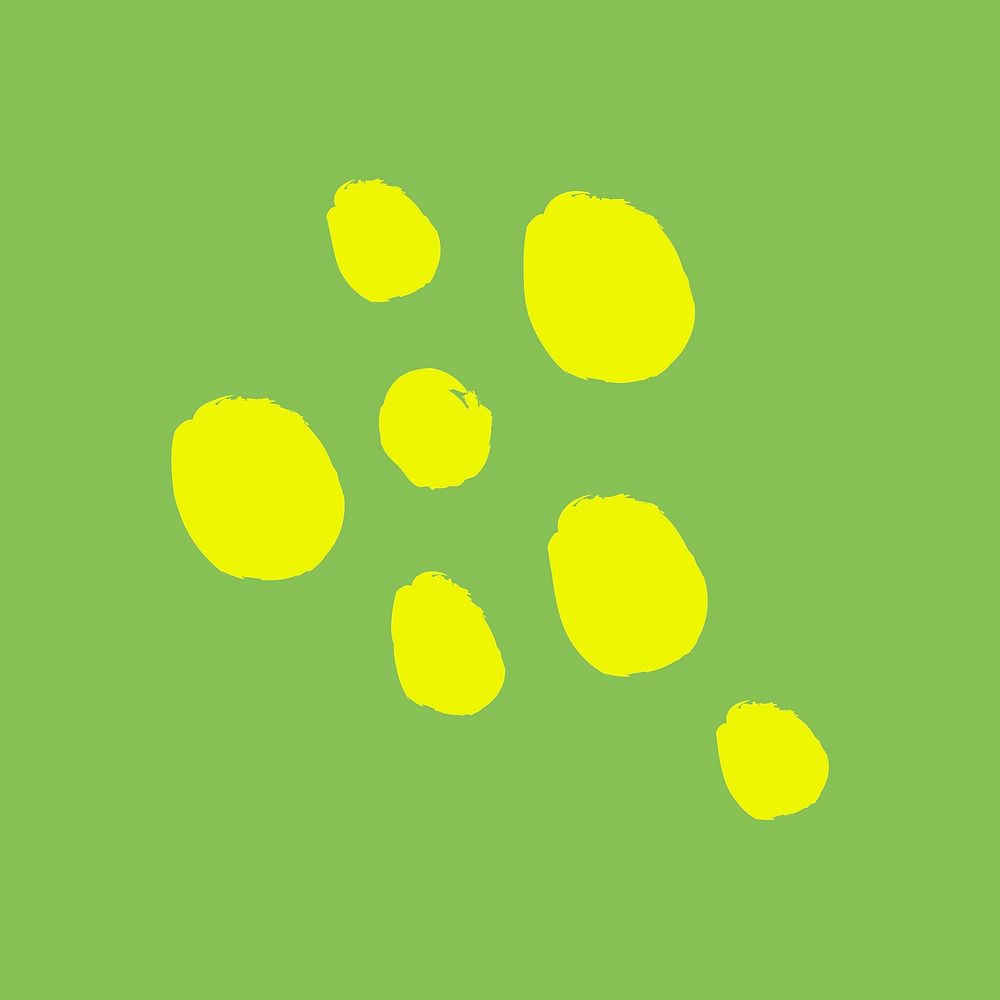 Yellow dots clipart, simple cute | Free Vector - rawpixel